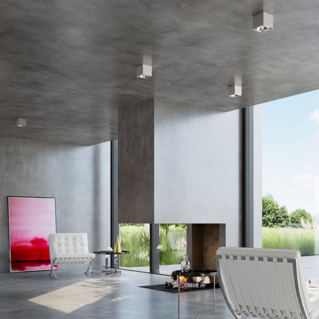 Plafon BLAKE szary kostka sześcian aluminium oświetlenie sufitowe ...